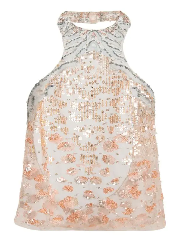 Giorgio Armani Halter Sequined Blouse - Multi