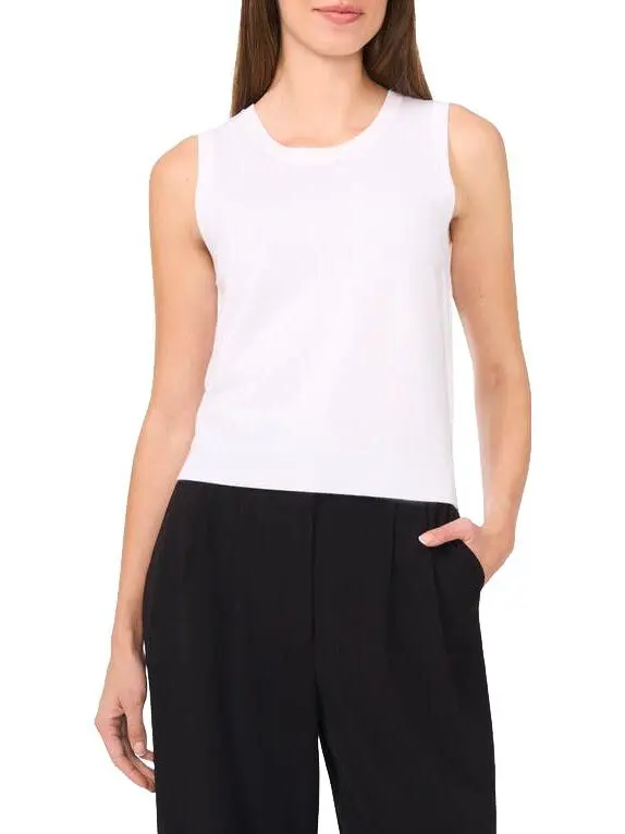 Halogen Crewneck Sweater Tank - Bright White