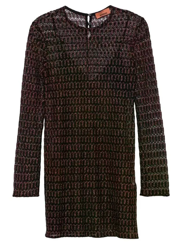 Missoni Open-knit Mini Dress - Black