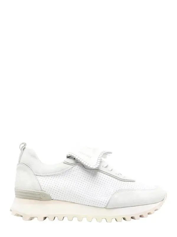 Eleventy Perforated Chunky Sneakers - White