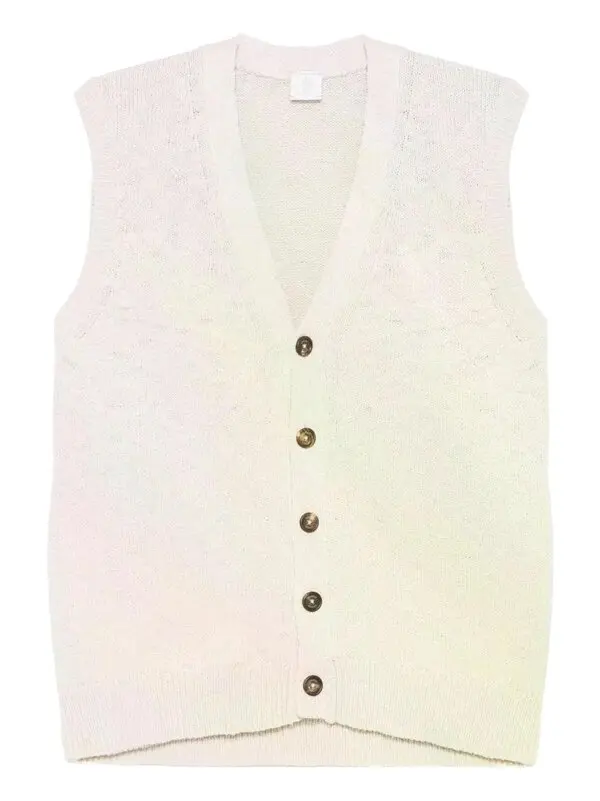 Eleventy Sleeveless Cardigan - Neutrals