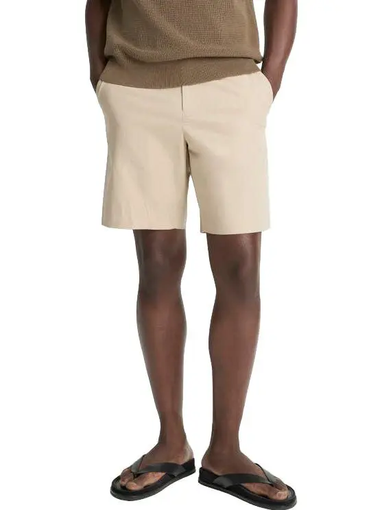 Vince Flat Front Stretch Cotton Chino Shorts - Cahuenga Khaki