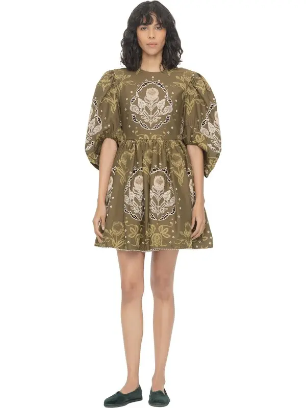 HORIZONTES Raquel Relato Embroidered Mini Dress - Multicolor