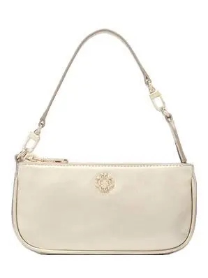 Maje Metallic Leather Sarah Clutch - Gold