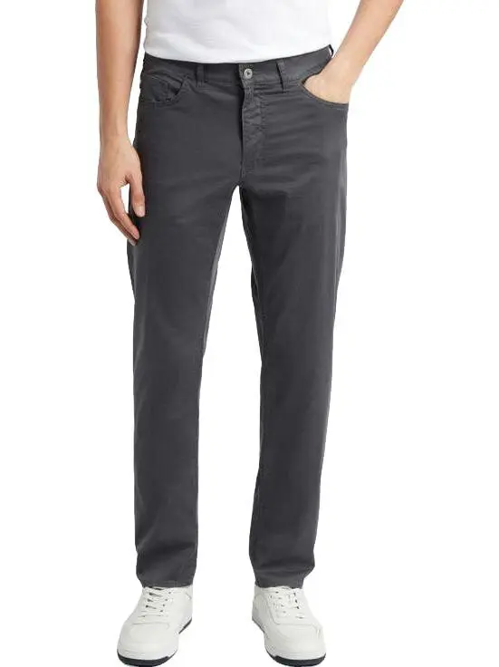 BRAX Cooper Microprint Ultralight Straight Leg Pants - Dark Grey