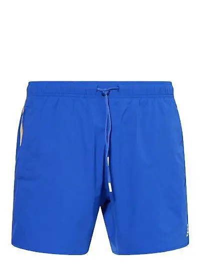 Hugo Boss Iconic Stripe-trim Swim Shorts - Medium Blue