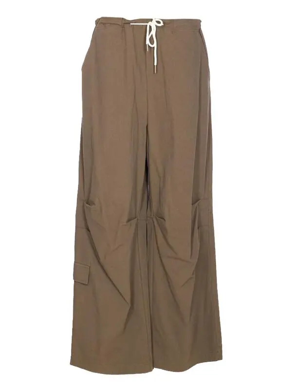 ELEH Wide Leg Cargo Trousers - Green
