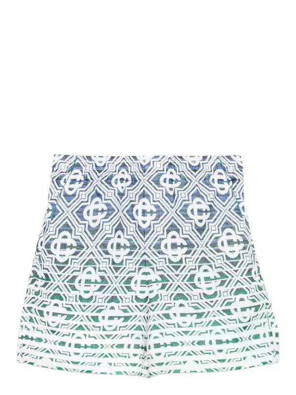 Casablanca Monogram-gradient Towelling Shorts - Neutrals