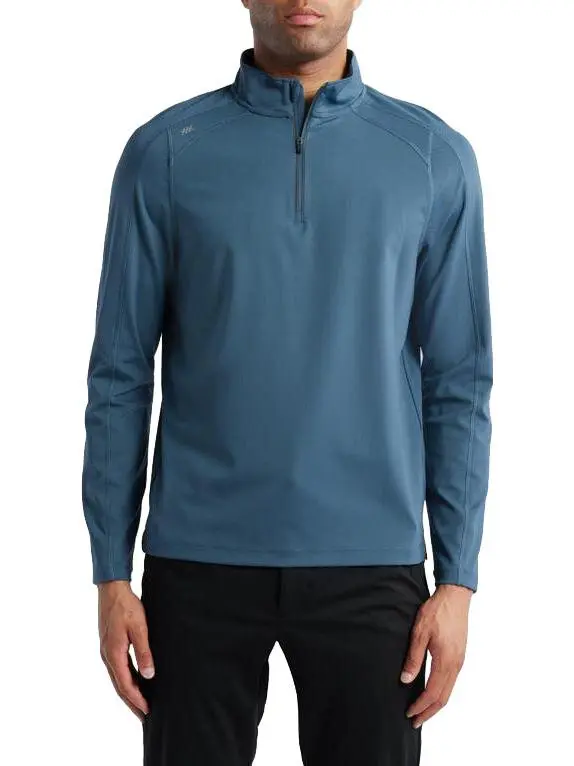 RHONE Rise Quarter Zip Pullover - Dark Teal