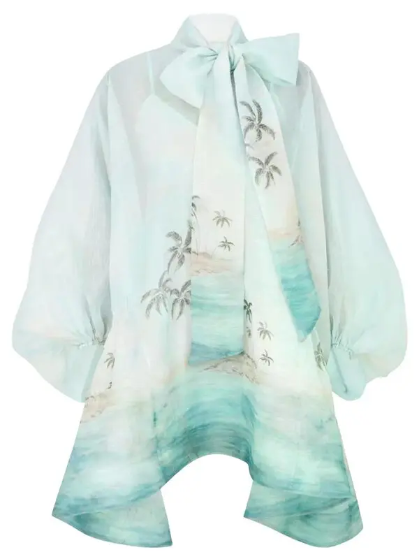 Zimmermann Illuminate Mini Dress - Blue