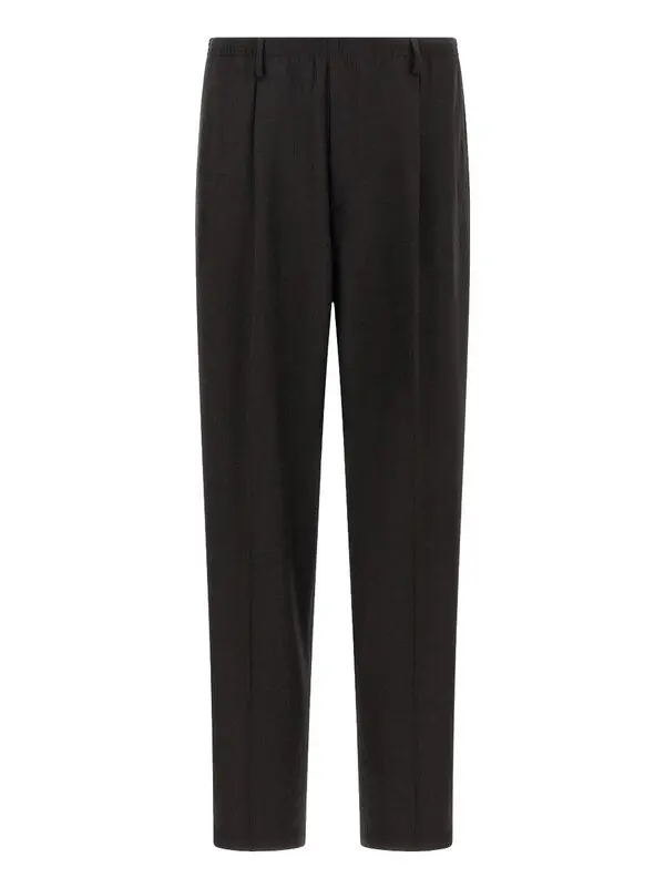 CELLAR DOOR Ezio Pleated Wool Pants - Brown