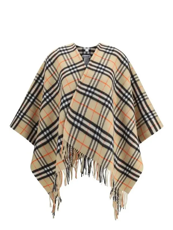 Burberry Wool And Cashmere Cape - Multicolour