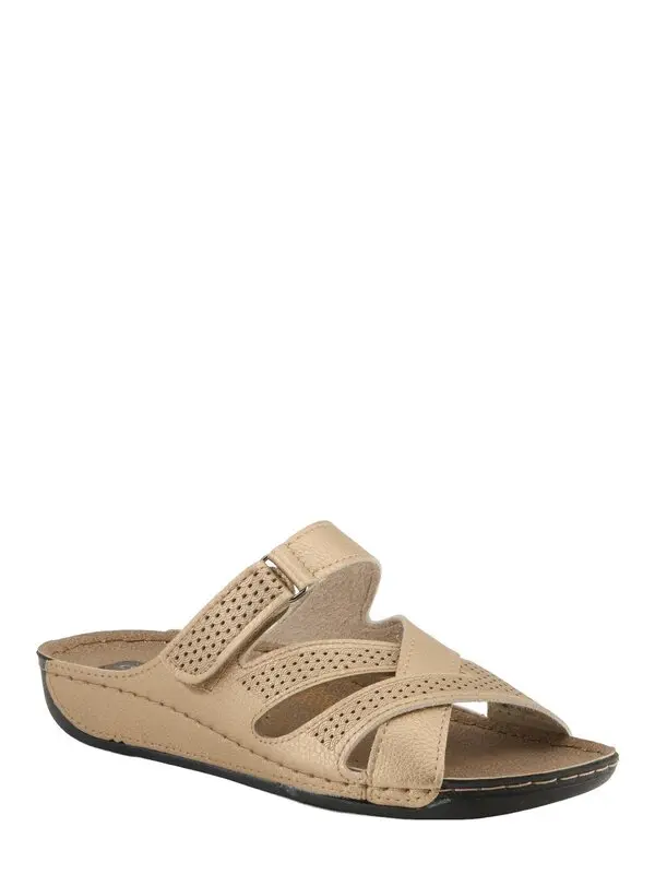 SPRING STEP SHOES Karl Slide Sandal - Gold