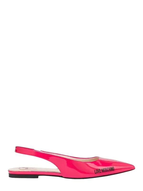Moschino Logo-print Ballerina Shoes - Pink