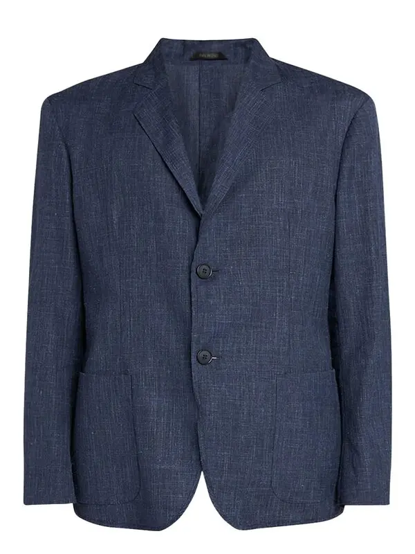 Giorgio Armani Wool-silk Melange Sport Coat - Dark Blue