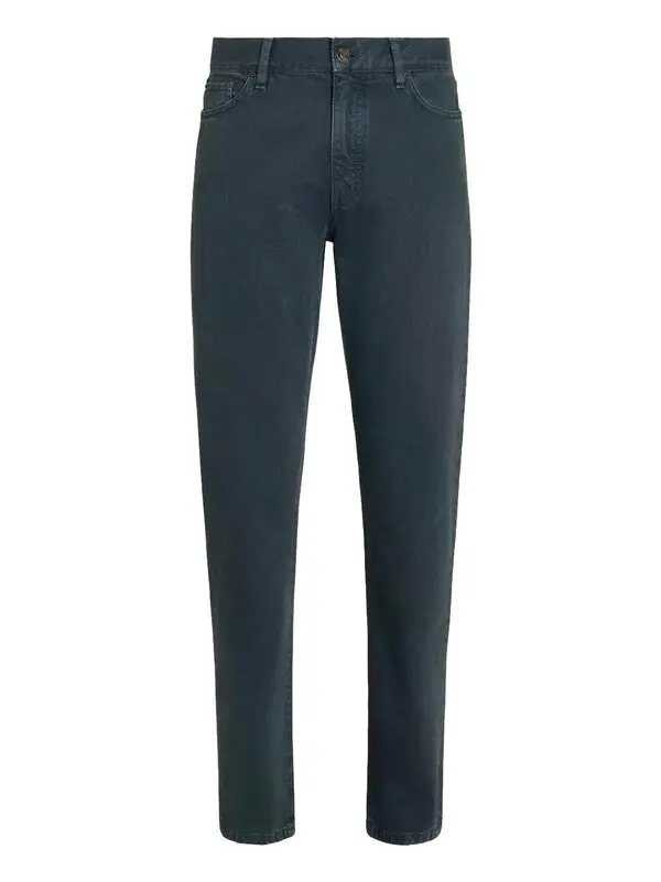 Zegna Roccia Stone-washed Jeans - Blue