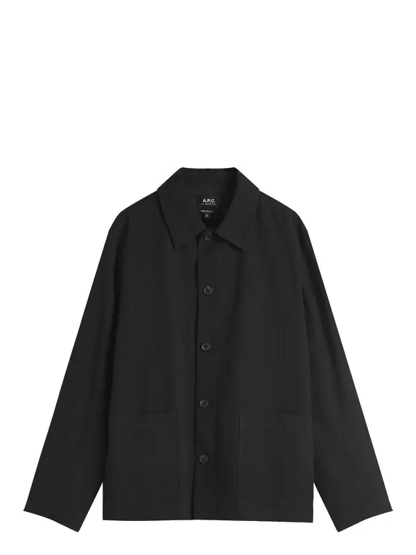 A.p.c. Brest Seersucker Work Jacket - Black