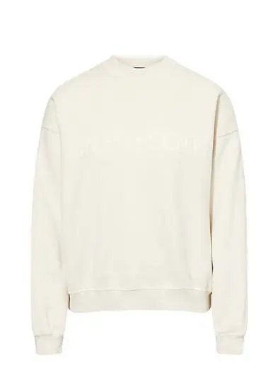 REPRESENT Owners Club Fleece-branding Cotton-jersey Sweatshirt - Oat Milk