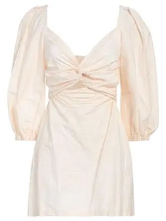 Liviana Conti Mini Dress In Cotton Blend - Beige