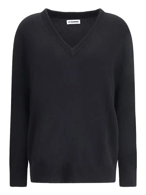 JIL SANDER Wool And Cashmere Blend Oversized Sweater - Black