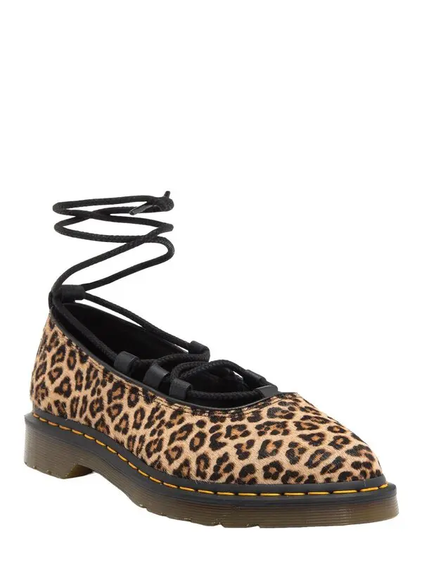 Dr. Martens Elphie Ii Pointed Toe Ballet Flat - Leopard Hair On