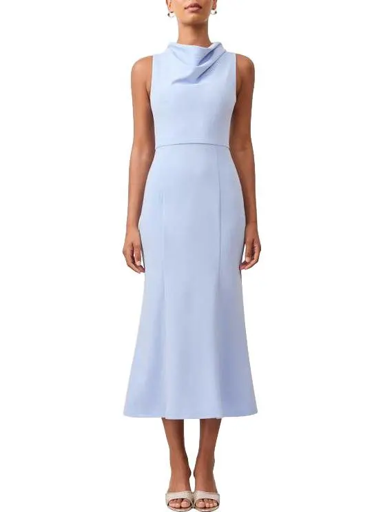 ELLIATT Jamie Cowl Neck Midi Dress - Slate Blue
