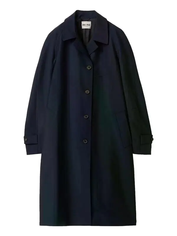 Miu Miu Single-breasted Coat - Blue