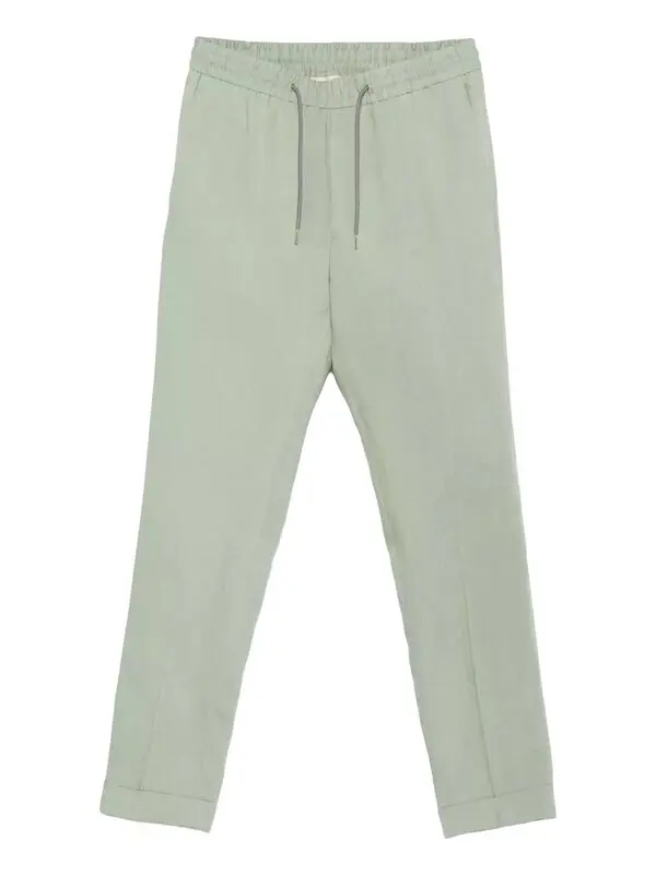 Paul Smith Linen Drawstring Trousers - Green