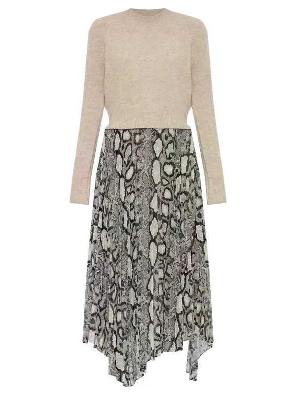 All Saints Donatella Midi Dress - Neutrals
