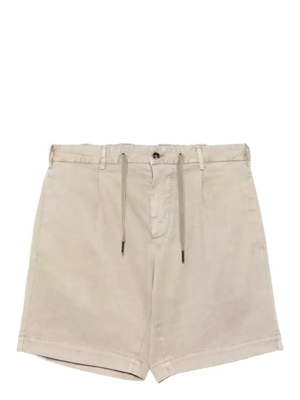 DELL'OGLIO Pleat-detail Shorts - Neutrals