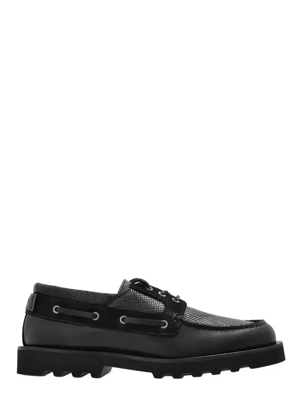 All Saints Skiff Boat Shoes - Black