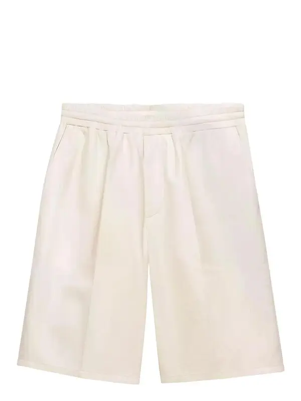 Prada Leather Shorts - Neutrals