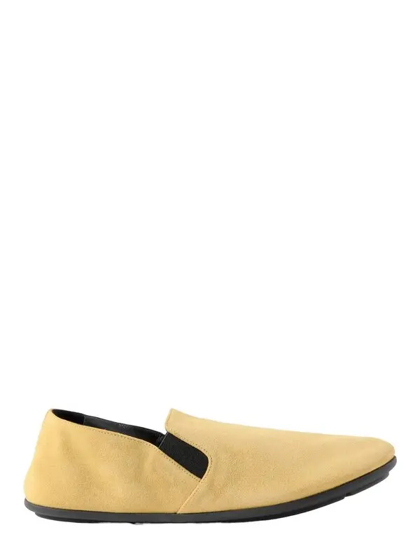 THE ROW Vincit Suede Loafers - Yellow