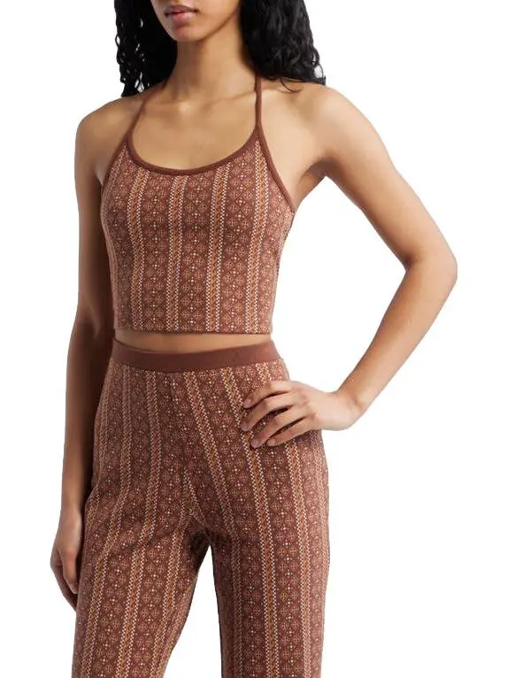 Rip Curl San Carlos Jacquard Knit Halter Top - Brown