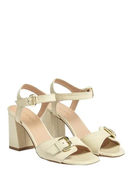 LK BENNETT Reeva Oloid Ankle Strap Sandals - Cre-buttercream
