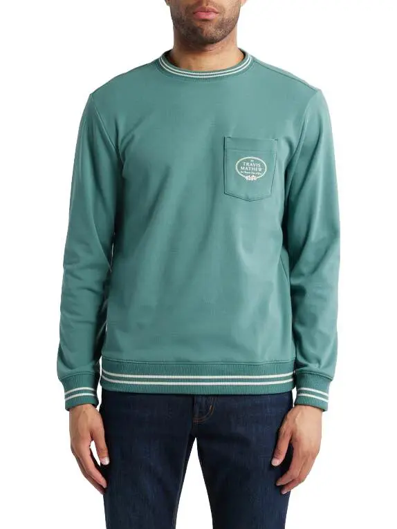 Travis Mathew Vip Ticket Pullover Sweatshirt - Silver Pine