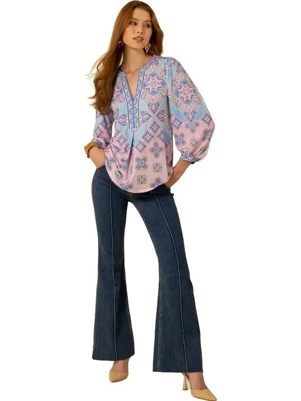 Hale Bob Kataleya Jersey Top - Blue