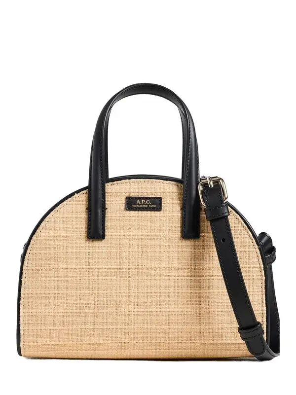 A.p.c. Demi Lune Small Tote - Tbk Beige/black