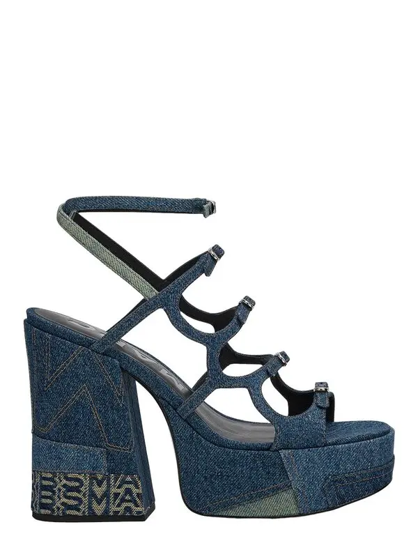 Marc Jacobs Kiki Denim Platform Sandals - Indigo Multi