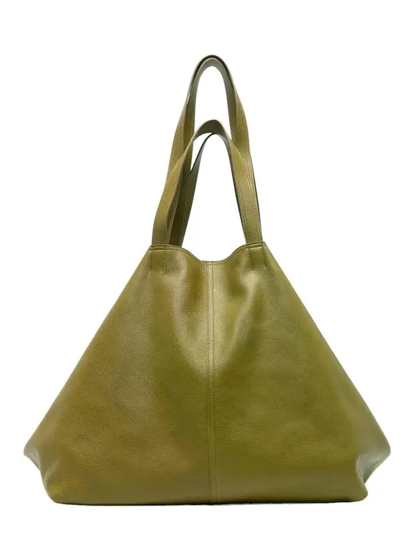 Ami Leather Tote Bag - 374 Vert Lichen