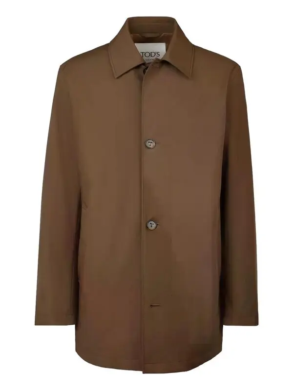 TOD'S Short Single-breasted Coat - Brown