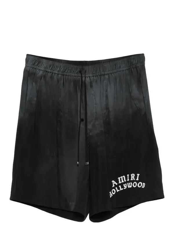 Amiri Embroidered Logo Shorts - Black