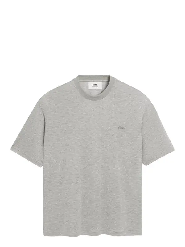 Ami Embroidered T-shirt - Grey