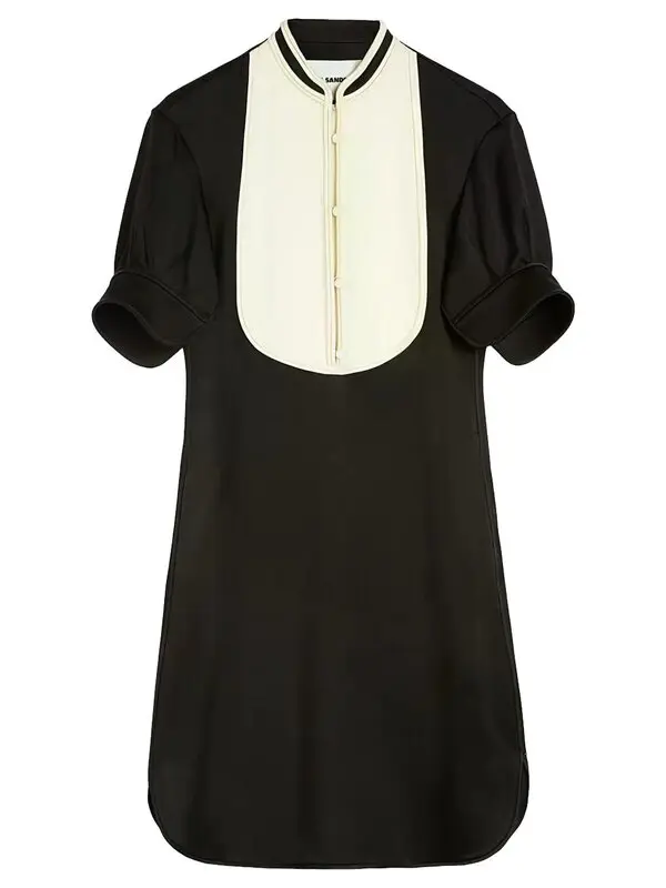 JIL SANDER Bib-collar Mini Dress - Black