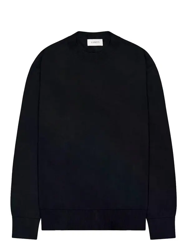 LANEUS Crew Neck Sweater - Black