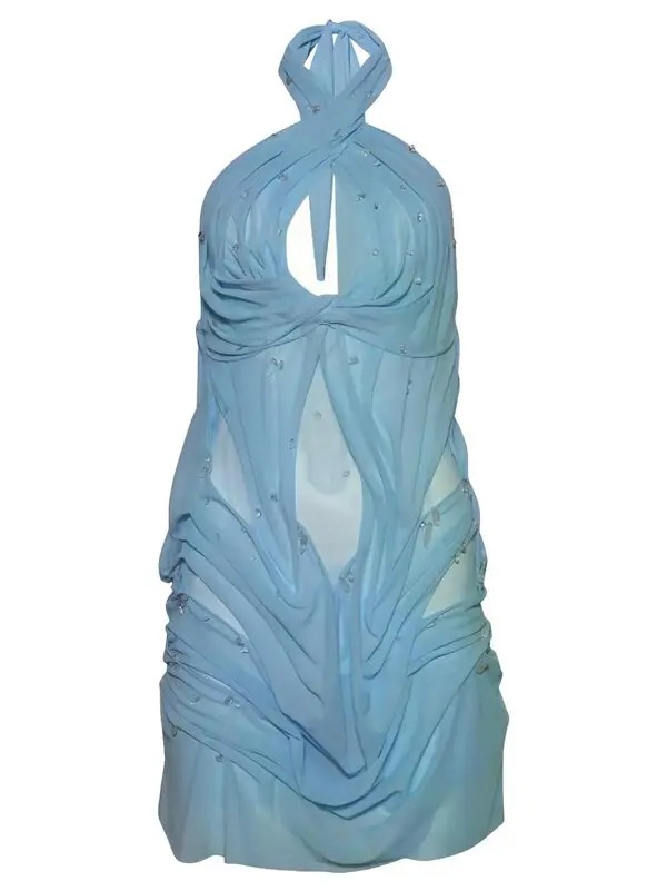 DI PETSA Hand-draped Mini Dress - Blue