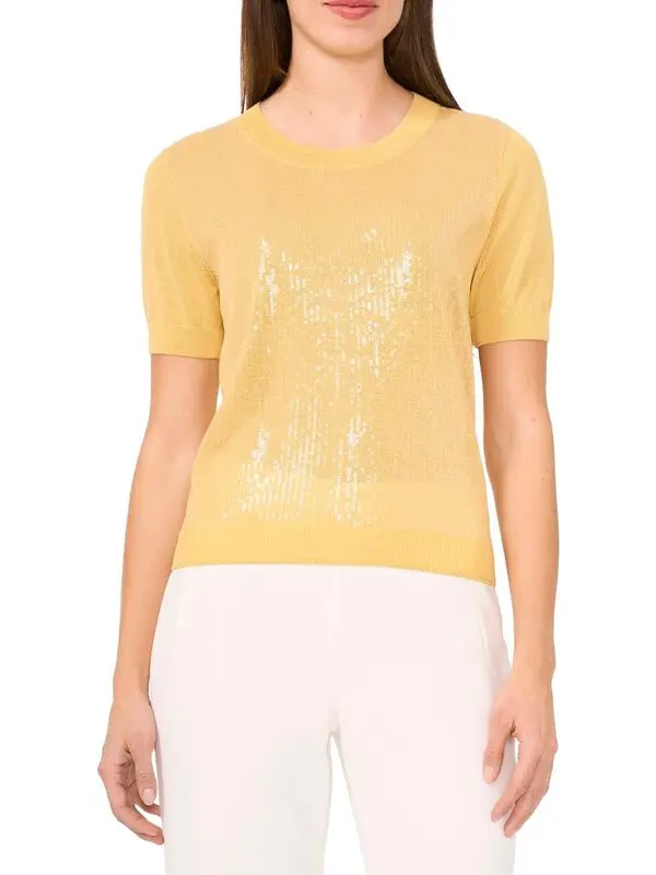 Halogen Sequin Embellished Sweater - Jojoba