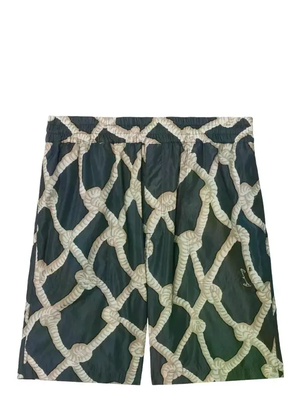 Burberry Knot-print Shorts - Grey
