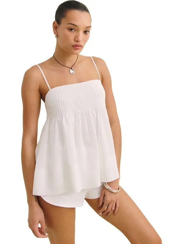 REFORMATION Cici Top - White