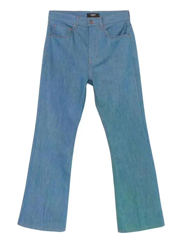 Amiri Crease Flared Jeans - Blue